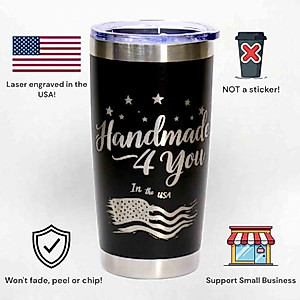 Made4You, 'Dogs Make a House a Home', Laser Engraved Stainless Steel Tumbler, 20 Oz., Dog Theme Gift, Black Color, Gift for Dog Lovers