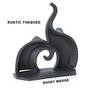 DreamsEden Cast Iron Elephant Door Stopper, Small Elephant Decorative Doorstops Metal Cute Animal Door Stop