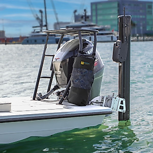 Mangrove Products: Portable Boat Trash Can, Reusable Trash Bag, Boating Equipment, Boat Storage, Boat Accessories Marine, Pontoon Boat Accessories, Fishing, Sandbar, RV, or Camping (Black)