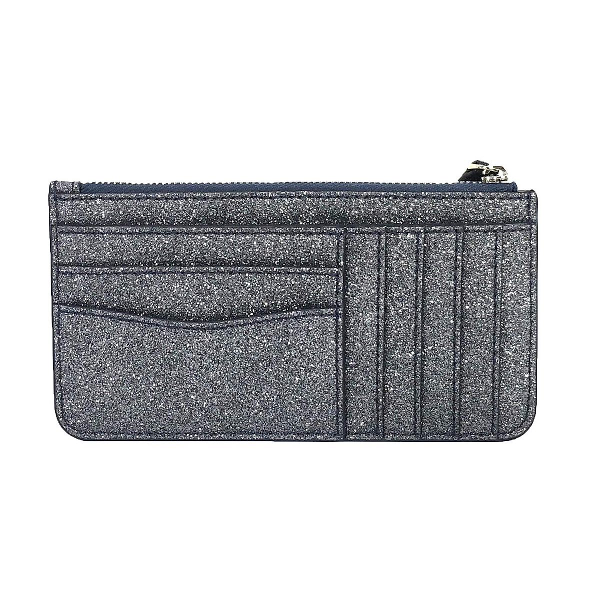 Kate Spade Lola Glitter Large Card Holder Slim Wallet, Dusty Navy