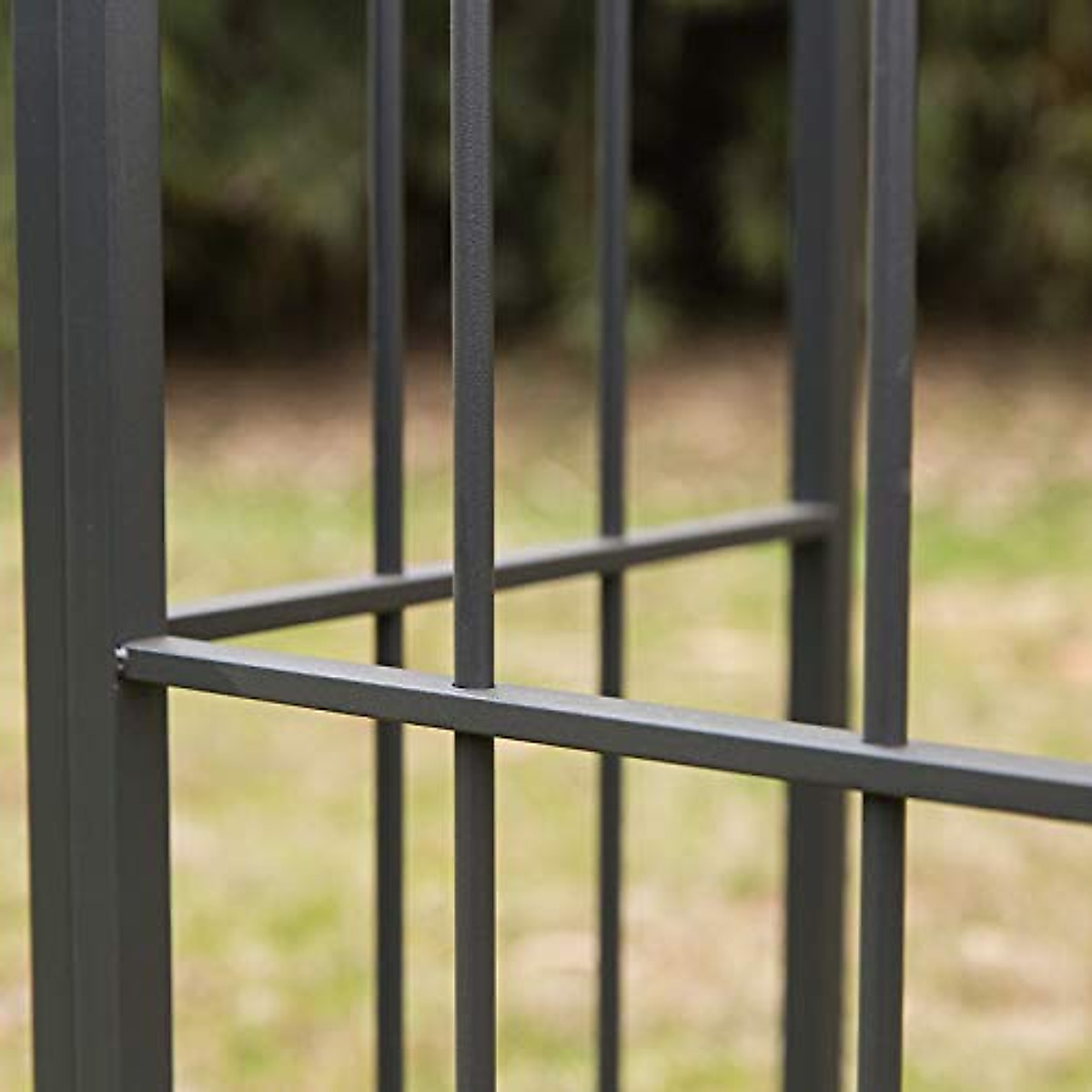 Outsunny 10' x 10' Patio Gazebo, Double Roof Outdoor Gazebo Canopy Shade Shelter with Metal Corner Frame Screen Wall, for Garden, Lawn, Backyard and Deck