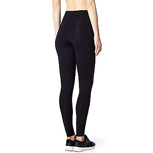 Women Cotton Spandex High Waist Fold Over Ankle Soft Pants Premium Slim Yoga Leggings 36" Black
