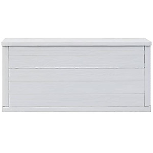 loibinfen Patio Storage Box 74 gal Light Gray Patio Garden Outdoor Storage Container for Toys, Furniture Deck box (Weight:15.26 lbs)
