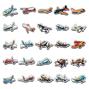 Pack 50 Pcs Airplane Stickers for Water Bottles Waterproof Laptop Luggage Computer Scrapbooking Cups Teens Adults Girls Boys Students Aesthetic Sticker Packs Small Vinyl Decals