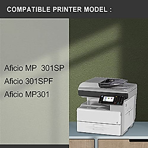 DRAWN 2 Pack Compatible MP 301 MP301 841767 / 841714 Black Toner Cartridge Replacement for Ricoh Aficio MP301SP 301SPF MP301 Printer Toner