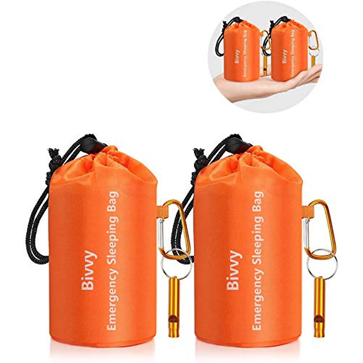 Timok Emergency Sleeping Bags Thermal-Emergency-Blankets Ultralight Space Blankets Survival Waterproof Bivy Sack Multi-Purpose Survival Gear for Hiking, Camping, First Aid Kits, Outdoor Survival Gear