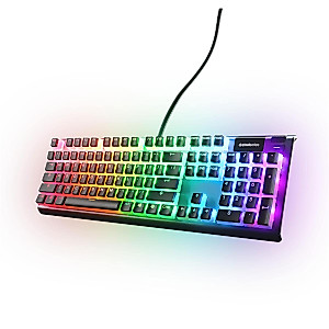 SteelSeries PRISMCAPS - Double Shot Pudding-Style Keycaps - Durable PBT Thermoplastic - Compatible with a Wide Range of Mechanical Keyboards - Black
