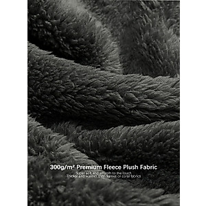 SlumberMee Mens Fleece Plush Robe with Hood Ultra Soft Fluffy Full Length Long with Pockets Luxurious House Coat (Dark Grey, L)