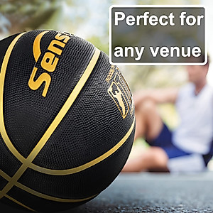 Senston Basketball 29.5" Premium Rubber Basketbal Size 7 Street Basketballs Indoor and Outdoor basketballs-730