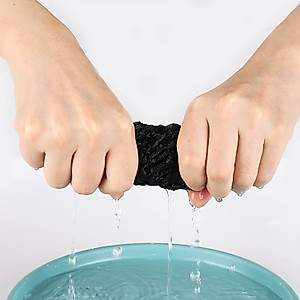 Etercycle 3 Pieces Mesh Crochet Hair Net Snoods for Women, Soft Rayon Knit Crochet Hairnet Hair Cover Accessory for Sleeping (Black)