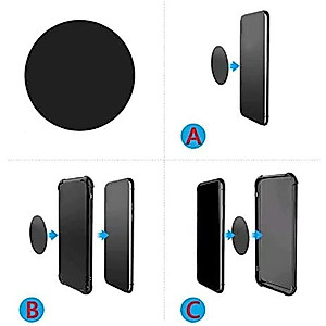 GDMINLO Universal Metal Plate（10 Pack） for Magnetic Car Mount Phone Holder with Full Adhesive for Phone Magnet, Magnetic Mount, Car Mount Magnet（4 Rectangle and 6 Round）