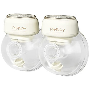 Phanpy E-Joy S2 Wearable Hands Free Portable Breast Pump, 3 Modes 8 Levels High Performance LED Touch Screen Low Noise, 7oz Capacity 20&24 mm(2 Counts)