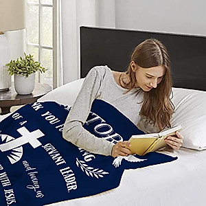 Muxuten Pastor Appreciation Gifts Blanket 60"X50" - Pastor Gifts for Men - Gifts for Pastor - Christian Gifts for Men - Inspirational Pastor Gifts for Men - Birthday Religious Gift Ideas for Pastor