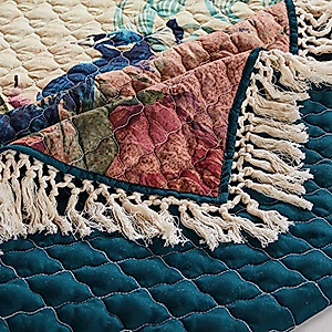 Barefoot Bungalow Eden Peacock Quilted Throw Blanket