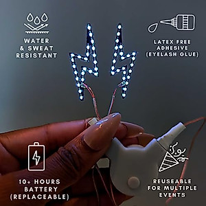 Neon Cowboys® Light-up LED Face Jewelry Sticker Gems, Face Jewels for Women, Light Up Cowboy Stickers, Eye Gems, Makeup Gems, Festival, Birthday, Bachelorette Party, Concert Neon Stickers