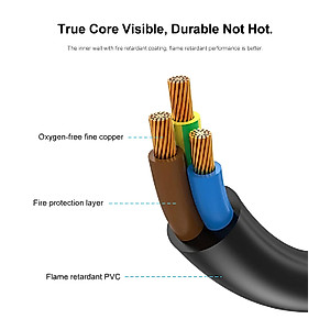 6FT PC Computer Power Cord for Dell OptiPlex Alienware XPS HP Elite Pavilion Envy Acer Lenovo ThinkCentre IdeaCentre MSI iMac Tower Desktop All in One Gaming AIO 3-Prong Power Cable