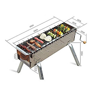 TWDYC Charcoal Grill Barbecue Portable BBQ Stainless Steel Folding BBQ Camping Grill Tabletop Grill for Portable Camping Cooking Small Grill