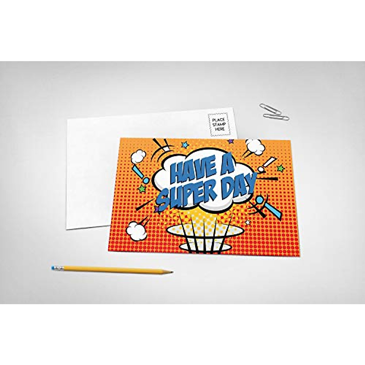 Super Student Superhero Themed Blank Postcards For Students From Teachers, Total of 30 4"x6" Fill In Notecards (5 of each design) by AmandaCreation