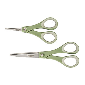 Fiskars Performance Titanium Scissors 7 Inch and 5 Inch Set, Color Received May Vary