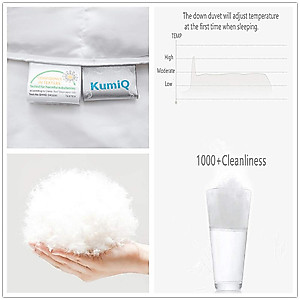 KumiQ Crib Summer Lightweight Natural White Goose Down Baby Toddler Comforter Duvet Blanket,100% Down-Proof Cotton Shell,Machine Washable (Pink, 41x48in)