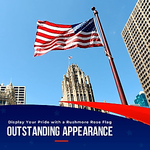 American Flags for Outside 3X5 -American Flag 3x5 with Embroidered Stars and Sewn Stripes US Flag 3x5 Heavy Duty Outdoor Made in USA for High Wind- All Weather Flags