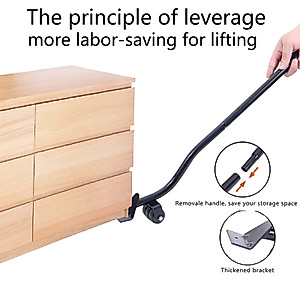 Furniture Movers with Wheels, Heavy Duty Furniture Lifter Tool Set,Furniture Moving Sliders 1320 LBs Load Capacity,for Moving Sofa, Cabinet, Refrigerator (Black)