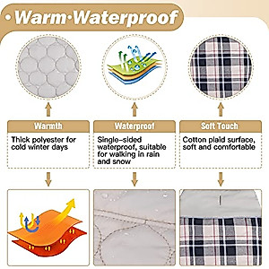 BEAUTYZOO Reflective Dog Winter Coat,Reversible British Style Plaid Dog Vest Windproof Waterproof Dog Jacket Clothes for Small Medium Large Dogs, Pet Apparel Girl or Boy Outfits, Beige S