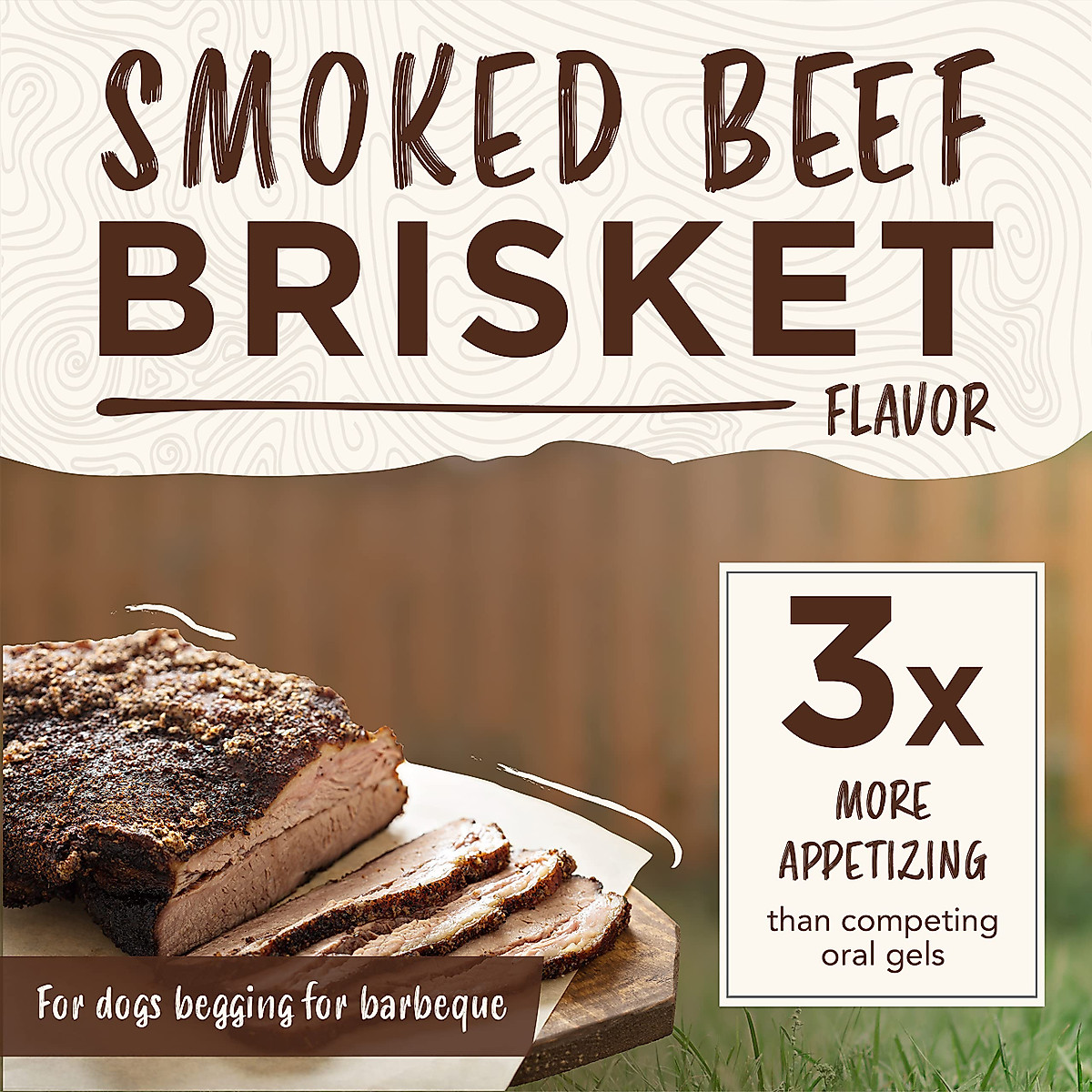 TropiClean Enticers Dog Teeth Cleaning Treat Gel | Beef Brisket Flavored Dog Toothpaste Alternative | 2 oz.