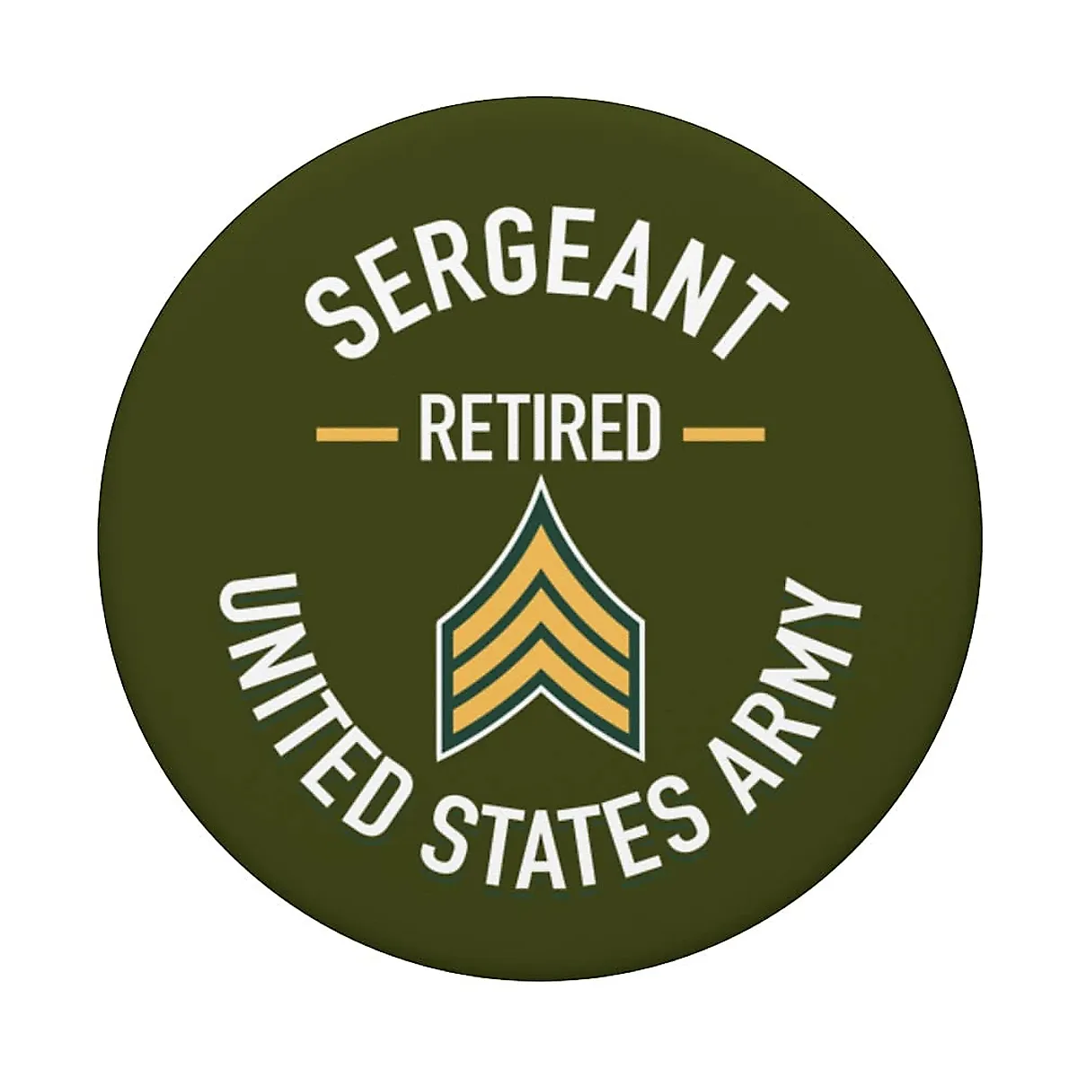 Sergeant SGT Retired Army Military Retirement Gifts PopSockets Swappable PopGrip