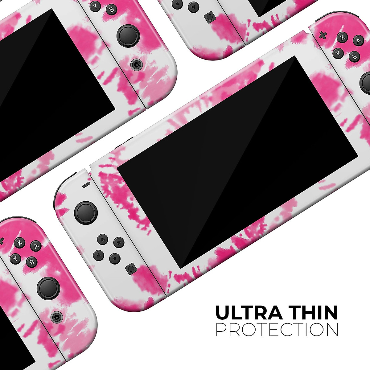 Design Skinz - Compatible with Nintendo Switch OLED Console Bundle - Skin Decal Protective Scratch-Resistant Removable Vinyl Wrap Cover - Spiral Tie Dye V6