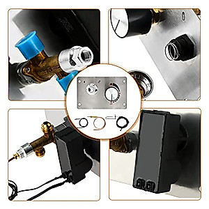 ETERMETA Fire Pit Gas Burner Flame Failure Safety Valve, Stainless Steel Control Systems Panel Kit, Including Push Button Igniter and LPG Propane Gas Control Safety Valve Replacement Kit