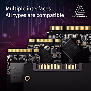 KingShark SSD M.2 2260 500GB Internal Solid State Drive High-Performance Hard Drive for Desktop Laptop SATA III 6Gb/s (500GB, 2260)