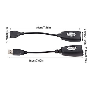 USB 2.0 to RJ45 Network Cable Adapter, Ethernet Extension Extender Network Adapter Cable Wired LAN for Cat5/RJ45/Cat6 Patch Cord