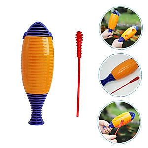 Milisten 5 Sets Fish Frog Percussion Instrument Kids Musical Hand Percussion Wood Maraca Maracas Infant Developmental Percussion Instrument Toy Puzzle Accessories Child Abs