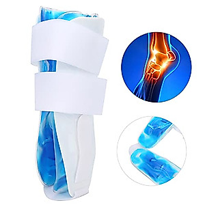 Ankle Support, Fixed Ligament Ankle Stabilizer Cold and Hot Compress for Ligament Strain for Sports Arena for Ankle Injury(White)