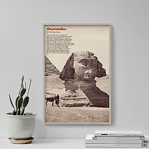 Textured Paper - Ozymandias Poem - Sphinx 2 - Art Print, Poster, Painting, Photo, Wall Decor - Art Print, Poster, Poem, Ozymandias, Sphinx - Size: A4 (21 x 29.7 cm)