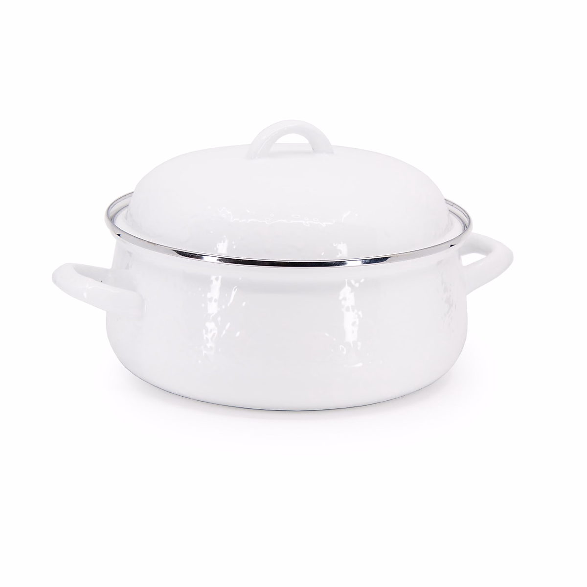 Golden Rabbit Enamelware - 4qt Dutch Oven (Solid White)