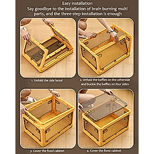 TERGOO 2Pack 28L Plastic Storage Bins with Wheels, Five Doors Stackable Storage Bins, Toy Organizer Container, Plastic Bin Box for Organization, Storage Cabinet (Blue)