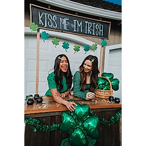 St Patrick's Day Hair Clips Rhinestone Shamrock Alligator Metal Clip Funny Irish Green Lucky Clover Hairpins Large Crystal Hair Barrettes for Women Girls Party Styling Hair Accessory