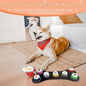 KiViRap Set of 7 Dog Buttons for Communication-Dog Recordable Training Buttons with Rubber Mat,Dog Talking Buttons,Pet Buttons,Dog Training & Behavior Aids,Train Your Dog to Voice What They Want