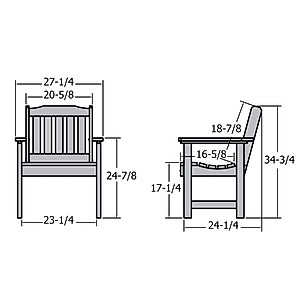 highwood Lehigh Garden Chair, Federal Blue