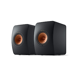 KEF LS50 Wireless II (Pair, Carbon Black) & S2 Speaker Stand (Pair, Carbon Black)