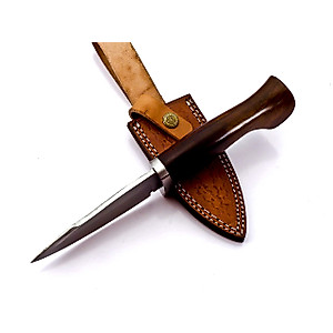 Nooraki BK-361 Handmade 440c Stainless Steel Bowie knife with leather sheath Razor Sharp, Multipurpose Knife with Rose Wood Handle for Everyday Carry, Camping, Hunting, 10" Length