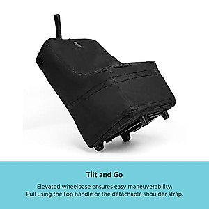 J.L. Childress Wheelie Car Seat Travel Bag - Car Seat Carrier with Wheels - Thick Padding, Heavy Duty Car Seat Bag with Wheels - Fits All Car Seats, Infant carriers & Booster Seats - Black