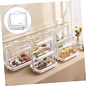 DOITOOL Box Cake Container Portable Cup Tray Organizer for Kitchen Cabinet Nursing Bottle Organizer Feeding Bottle Drying Racks Portable Bottle Organizer Flipping Cover Box Drying Box