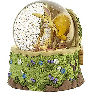 Precious Moments 203704 Disney Don’t Feed The Bear Winnie The Pooh Resin/Glass Musical Snow Globe, Multicolor