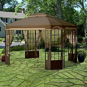 Garden Winds Bay Window Gazebo Replacement Canopy Top Cover - RipLock 500