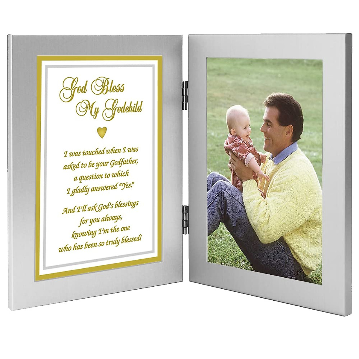 Godchild Poem from Godfather for Baptism or Christening, Add 4x6 Inch Photo