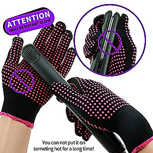 Heat Resistant Gloves for Hair Styling Curling Iron Glove Heat Resistant Gloves Heat Resistant Mat Curling Wand