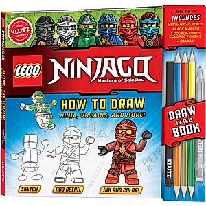 KLUTZ LEGO NINJAGO How To Draw Ninja, Villains, And More! Drawing Set